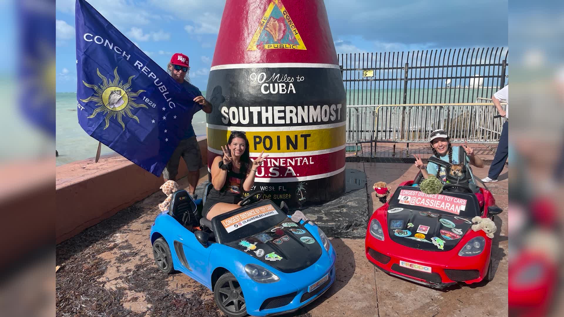Florida duo drive from Jacksonville to Key West in toy cars – WFLA