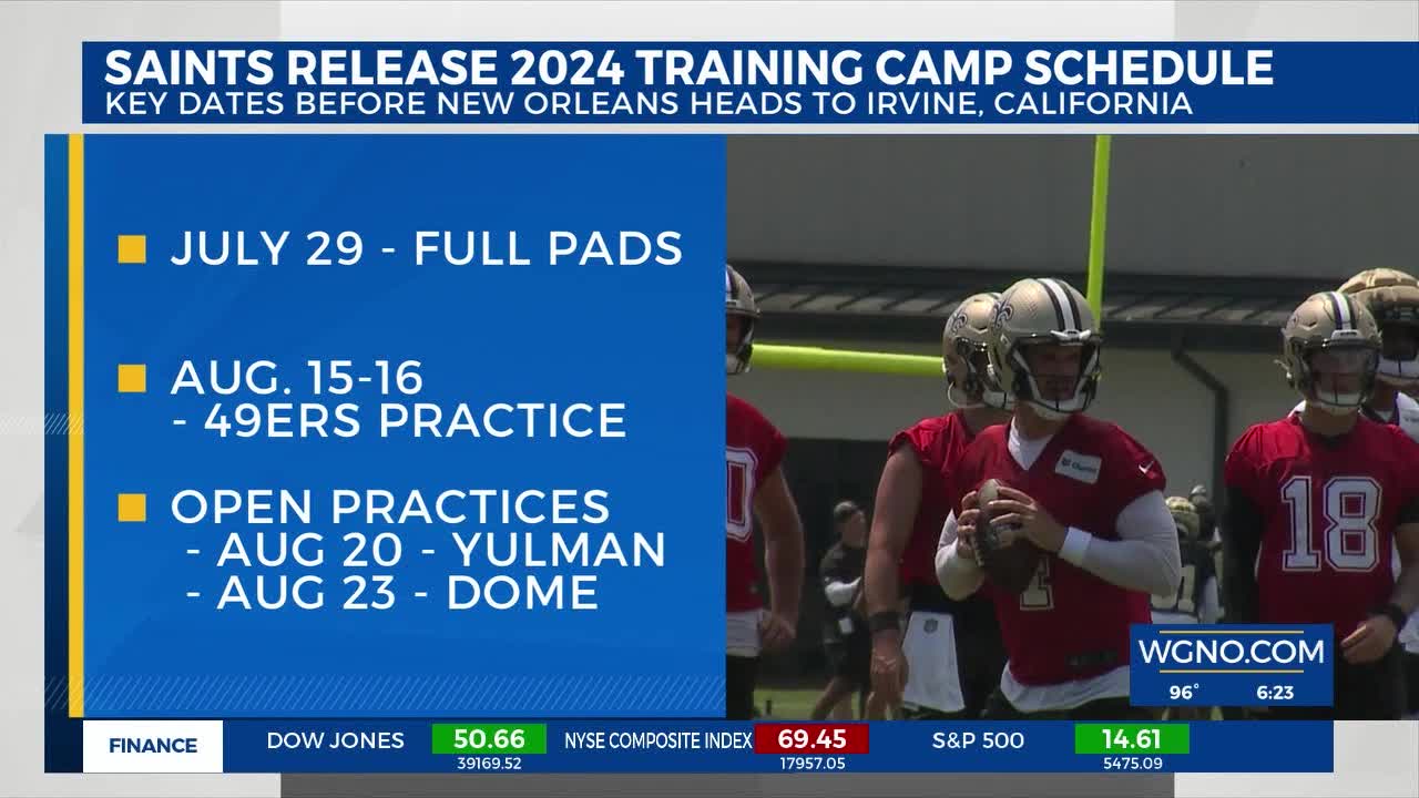 Saints release 2024 Training Camp Schedule: two open practices in ...