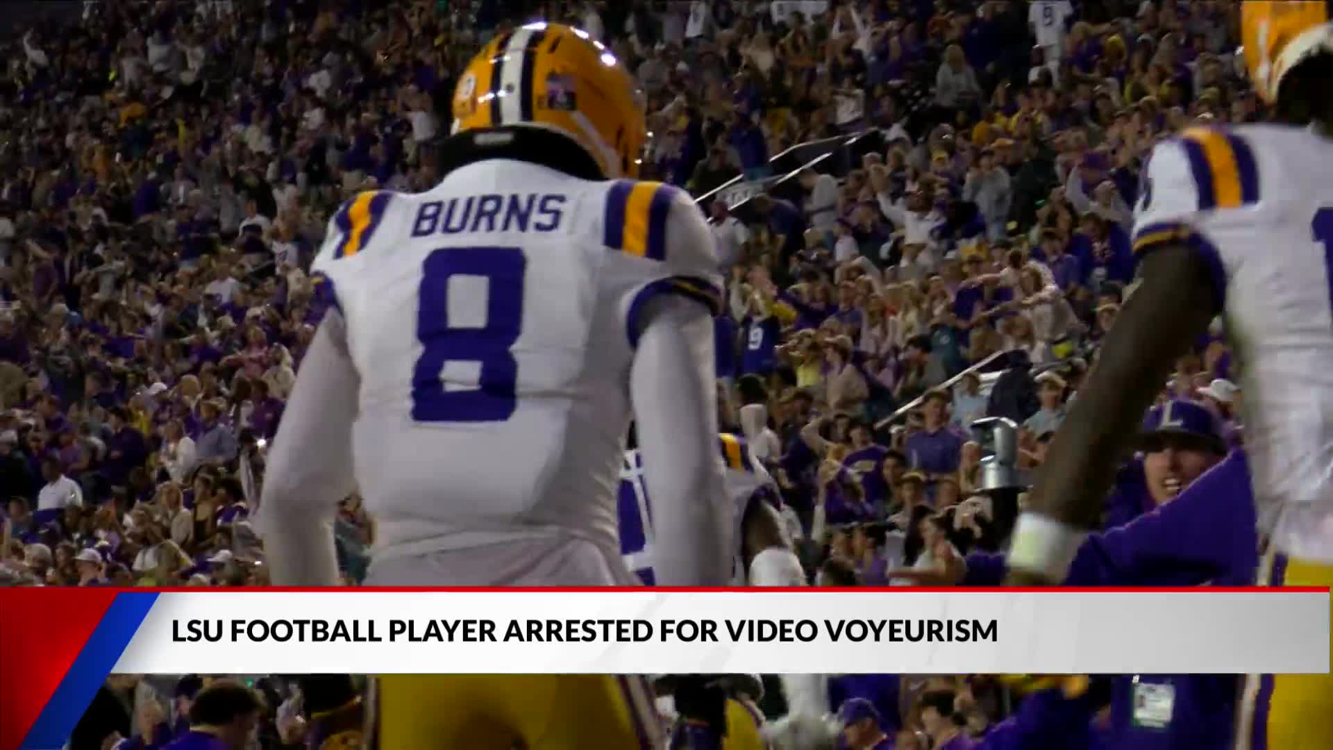 LSU football player charged with video voyeurism – CBS 42