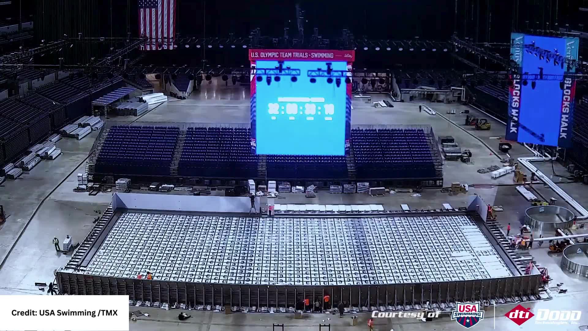 Timelapse video shows transformation from NFL stadium to USA Olympic ...