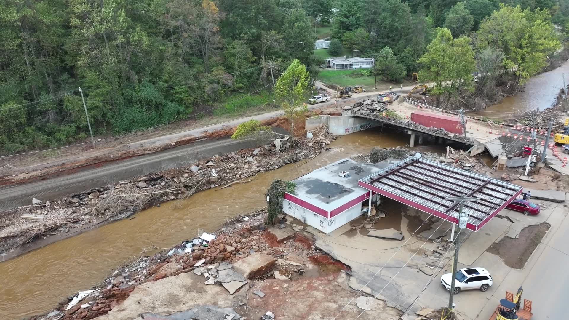 Drone video show storm damage in Swannanoa – CBS17.com
