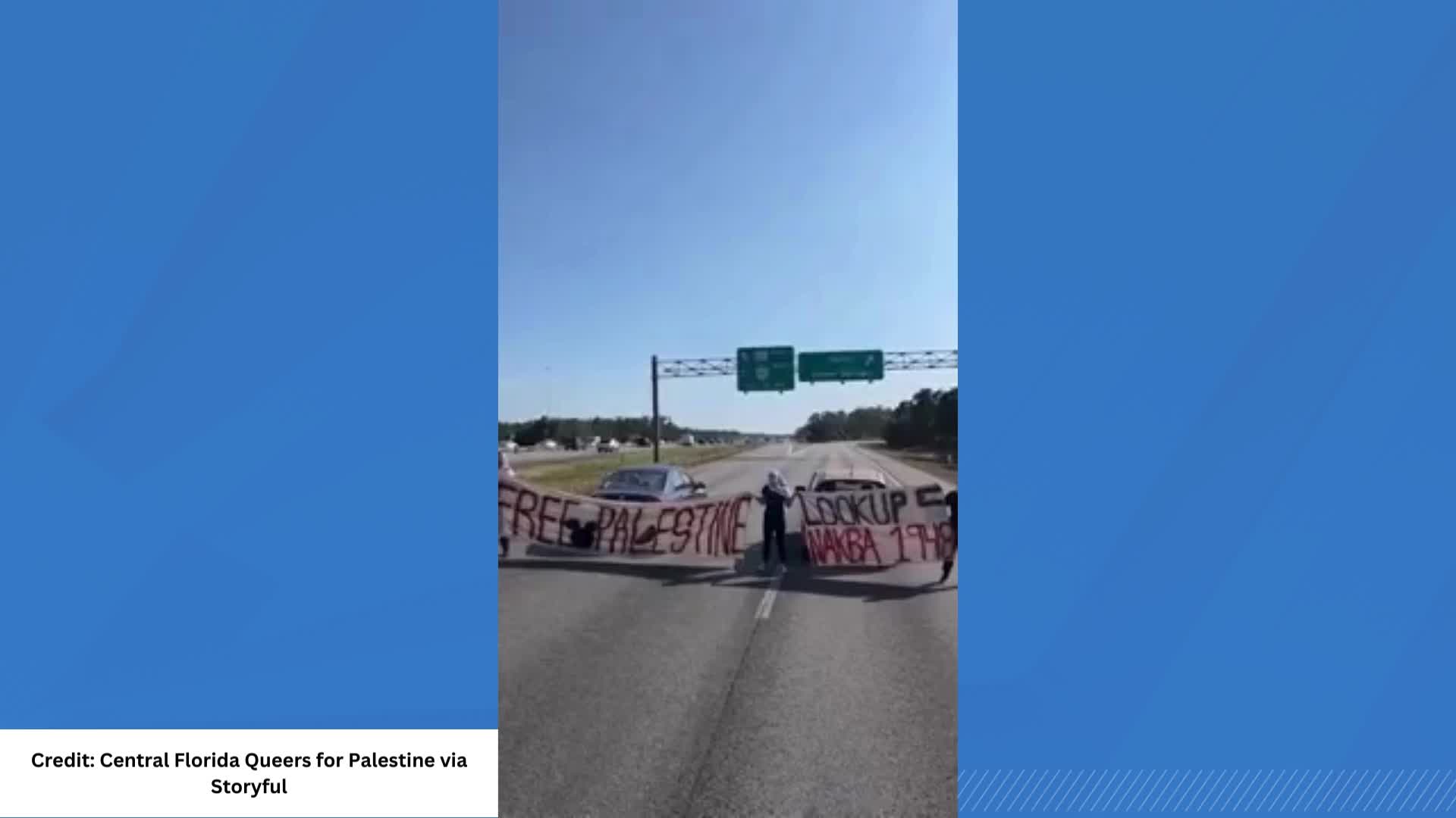 Man Confronts Pro-Palestine Protesters Blocking Road in Orlando – WFLA