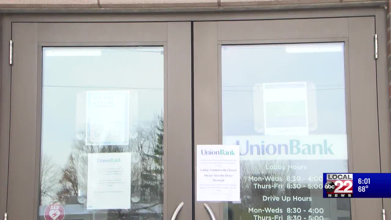 Union Bank closes lobbies after string of robberies – ABC22 & FOX44